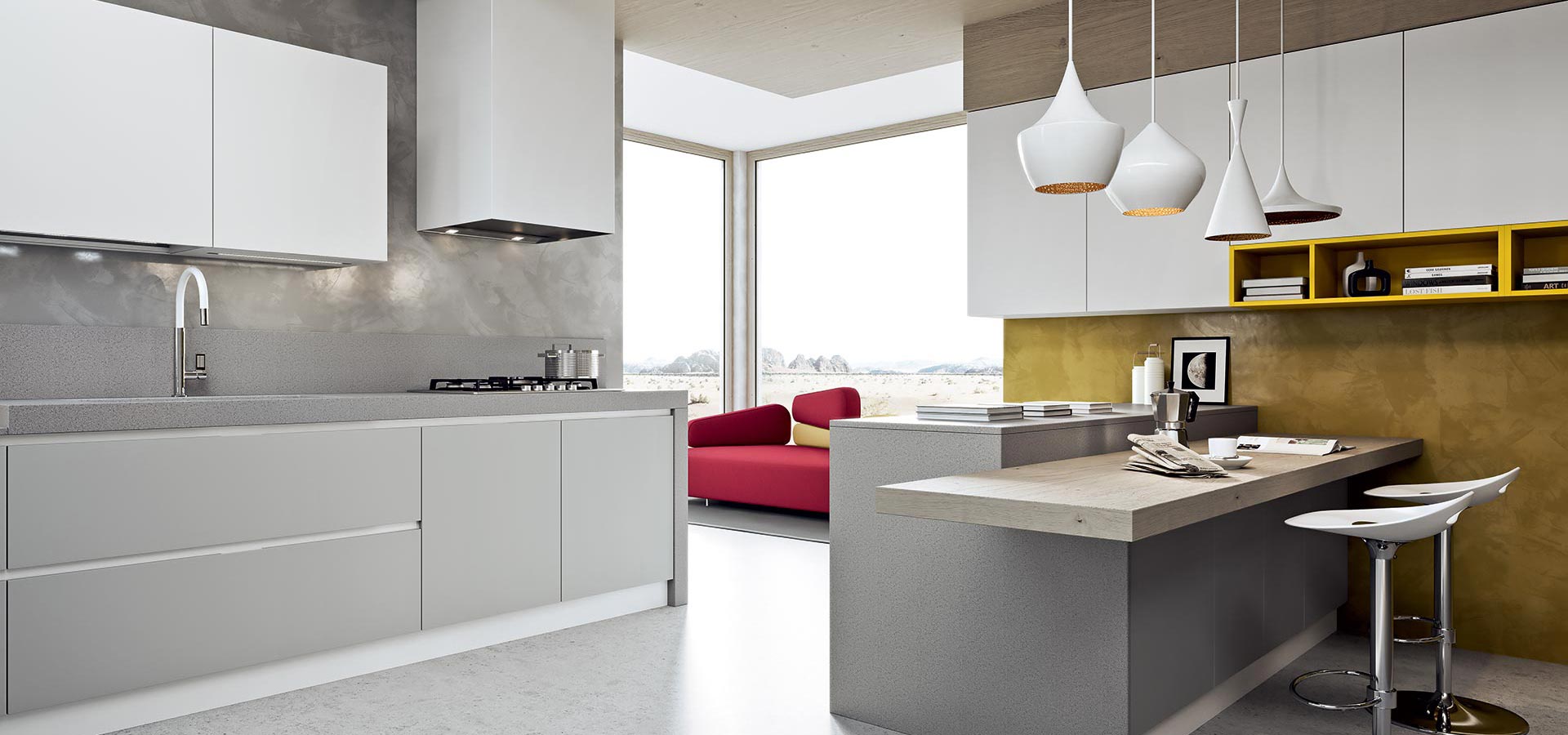 Cucina grigia: una scelta di stile ed arredamento, esempi e consigli